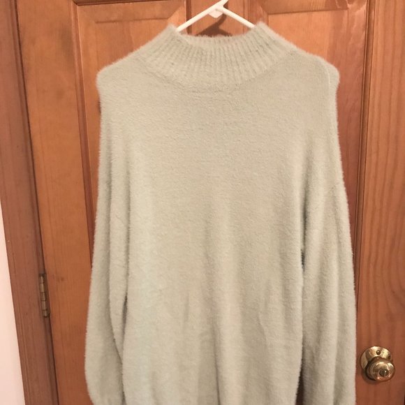 Forever 21 | Dresses | Light Green Fuzzy Sweater Dress | Poshmark